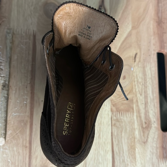 Sperry | Shoes | Sperry Topsider Emory Ankle Boots Brown Suede Leather ...